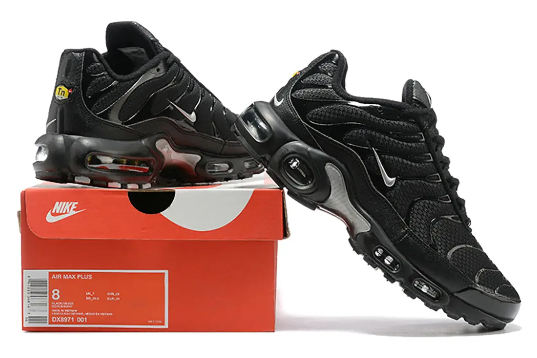 Nike Air Max Plus Tn Nero Metallico Argento - Sneakereu