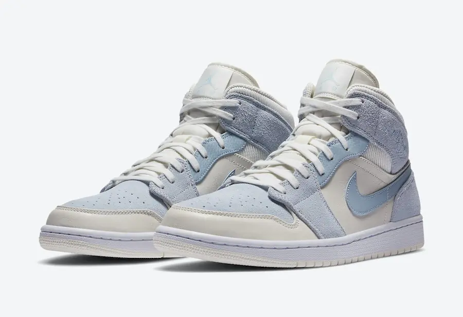 Air Jordan 1 Mid Sail Azul claro - Sneakereu