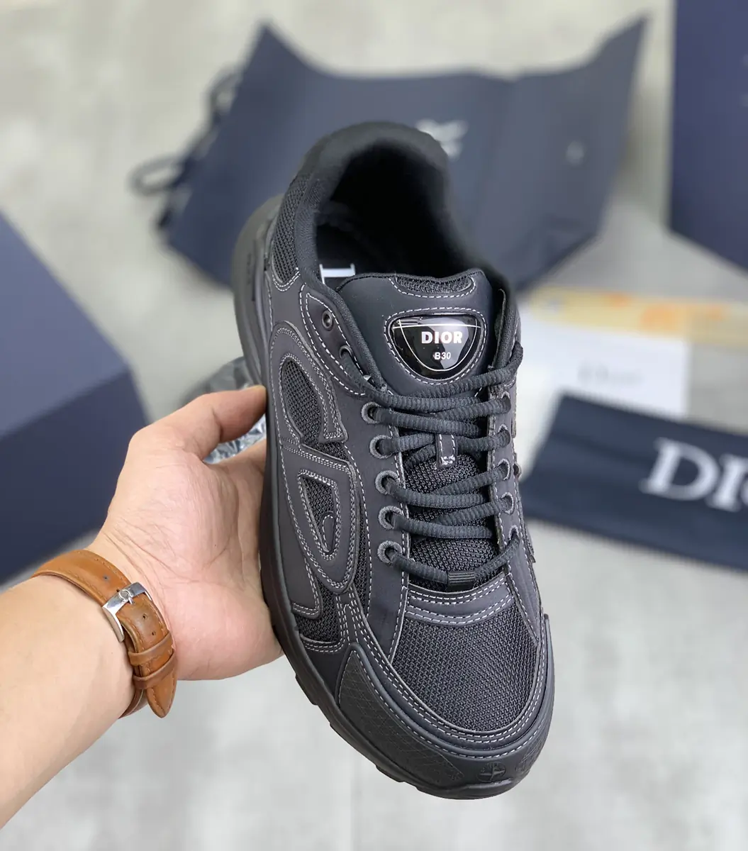 dior x Stone Island B30 Mesh Runner Zwart - Sneakereu